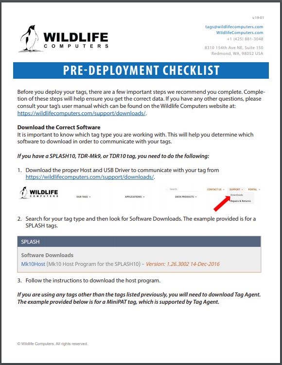 Tips for Tag Deployment | Wildlife Computers Inc.